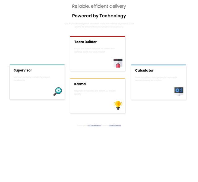 Frontend Mentor | HTML & CSS Four Card Feature Solution coding challenge solution
