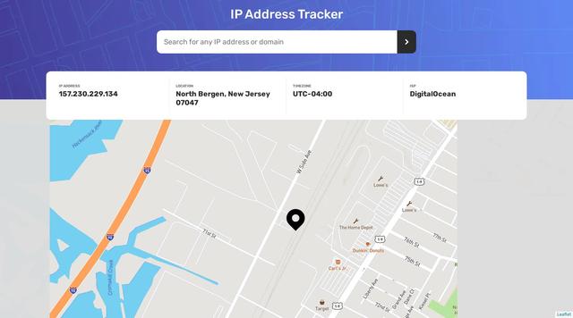 Frontend Mentor | IP Address Tracker with HTML, CSS and JS coding challenge solution