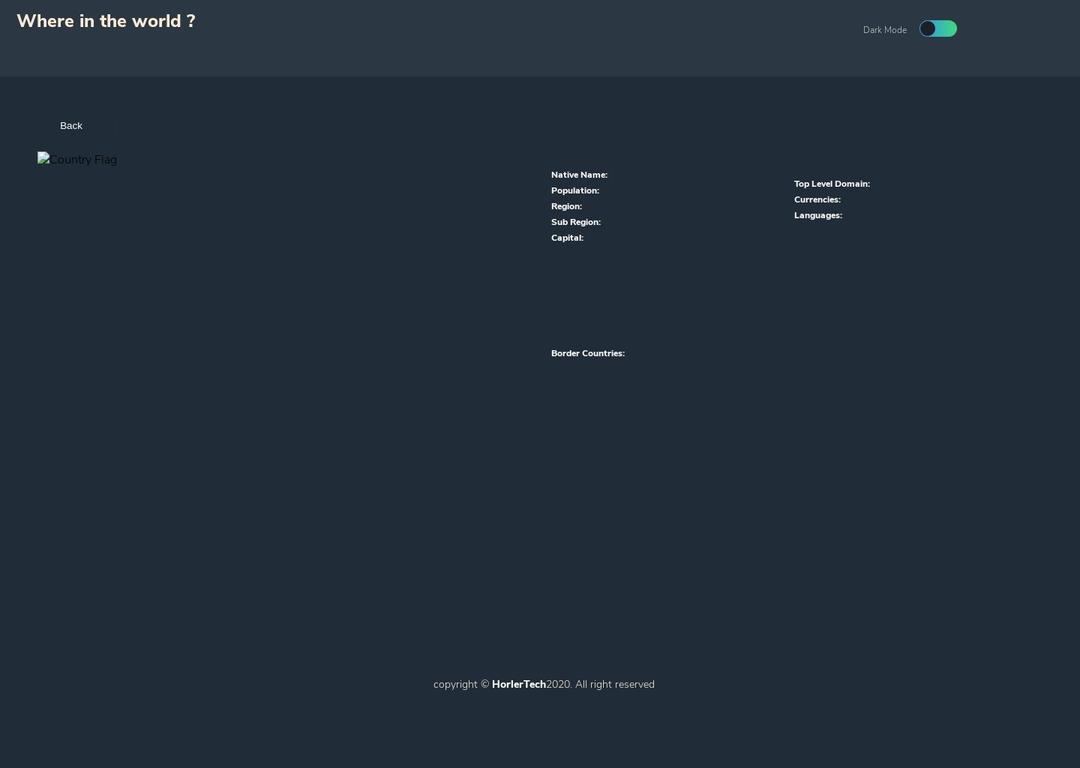 Frontend Mentor Mobile First World Countries Api Using Reactjs Coding Challenge Solution