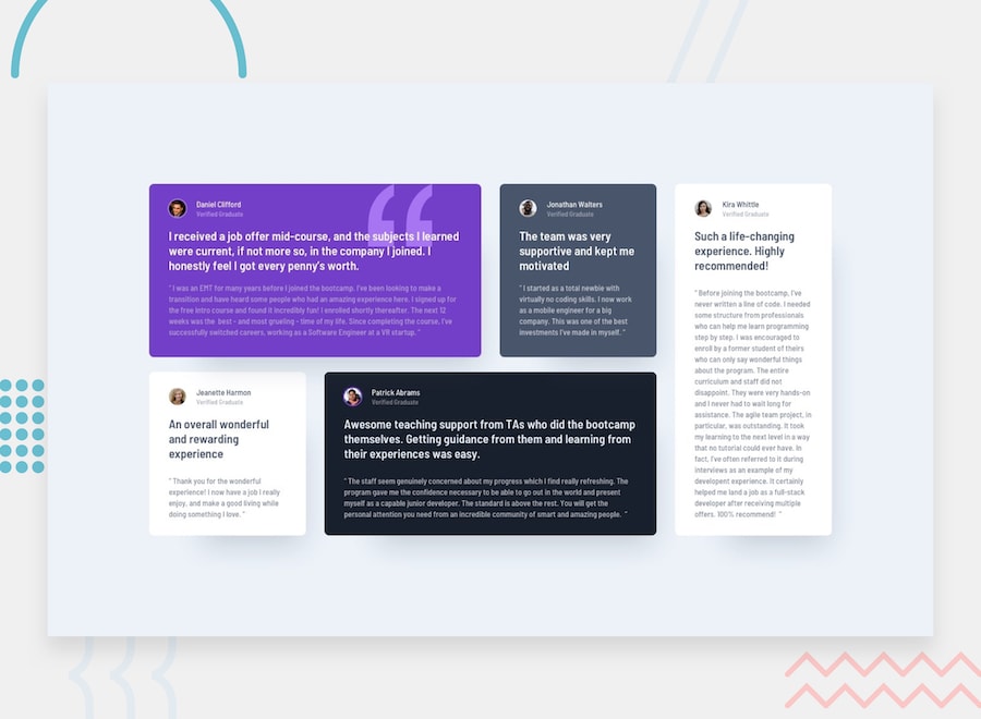 Frontend Mentor | Building responsive layouts