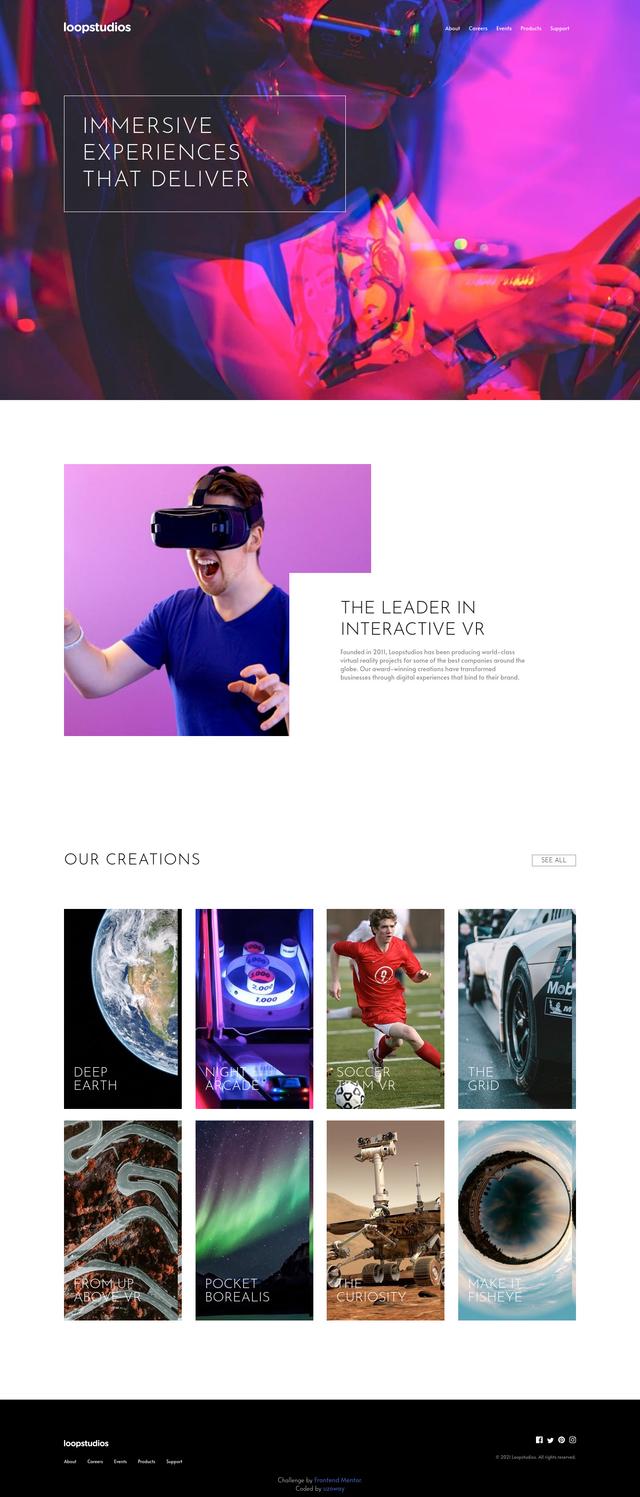 Frontend Mentor | Loop Studios landing page using HTML, CSS and a bit of JavaScript. coding ...