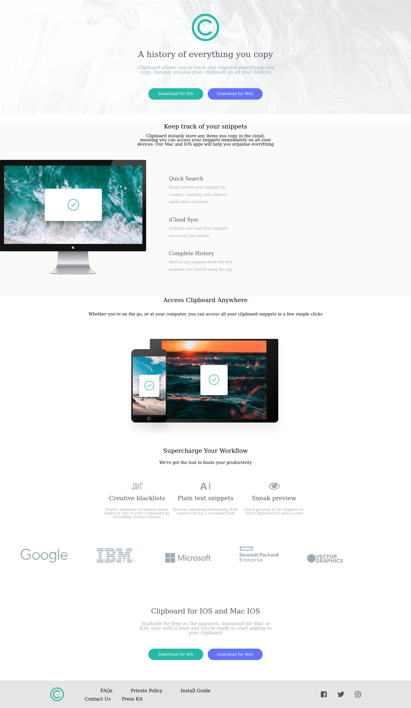 Frontend Mentor | Clipboard landing page by LyThanhHai (html,scss,css,js) coding challenge solution
