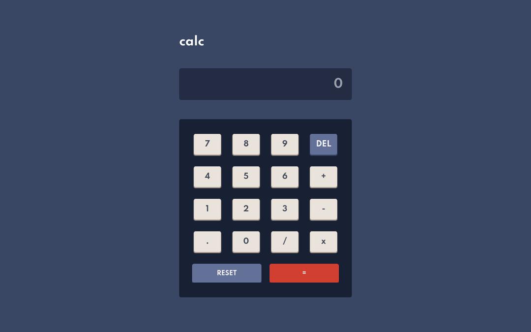Frontend Mentor | Simple Calculator Using HTML, CSS, JAVASCRIPT coding challenge solution