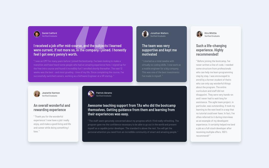 Frontend Mentor | Responsive Layout with Css-Grid and Sass coding challenge solution