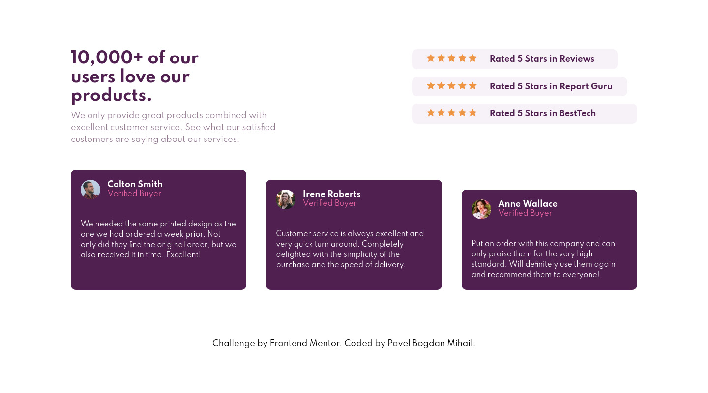 Frontend Mentor | HTML, CSS, FLEXBOX, media queries coding challenge solution