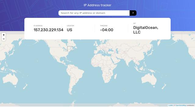 Frontend Mentor | React, LeafletJS, IP Geolocation API coding challenge solution