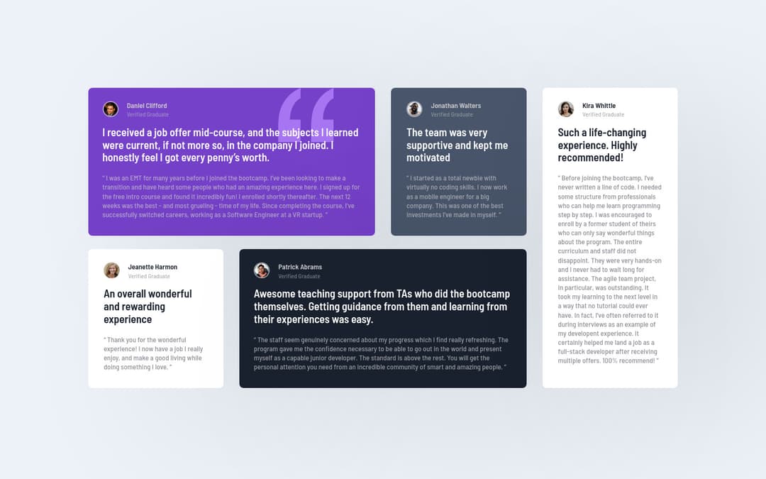 Frontend Mentor | Mobile first approach using node SASS and css grid coding challenge solution