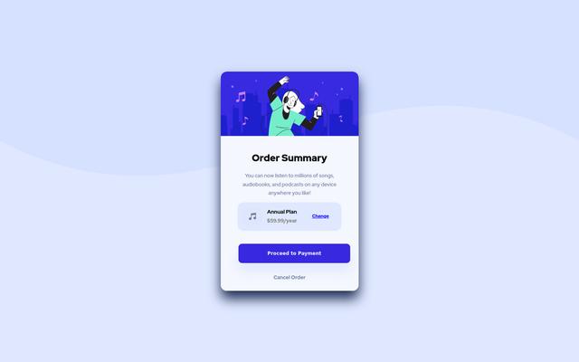 Frontend Mentor | order-summary-component-main using flexbox coding challenge solution