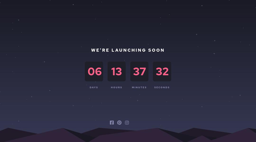 Frontend Mentor | Countdown Timer using HTML, CSS, and Javascript coding challenge solution