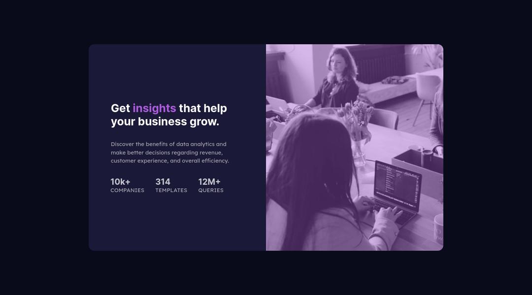Frontend Mentor | stats-preview-card-component with vanilla css and flexbox coding challenge ...
