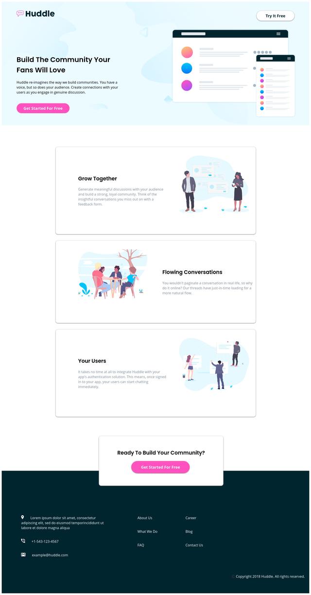 Frontend Mentor | Landing Page using HTML and CSS coding challenge solution