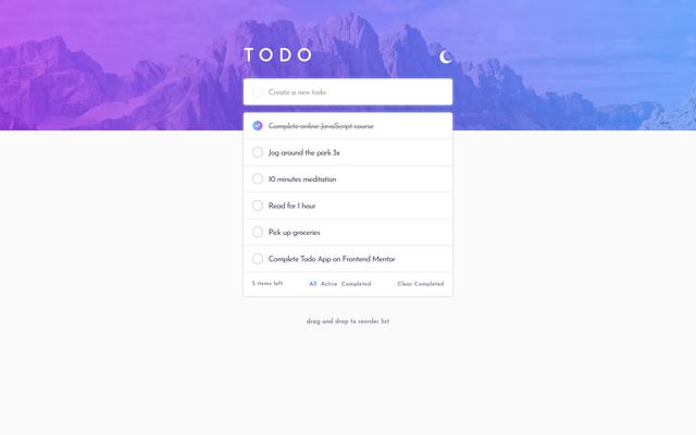 Frontend Mentor My First Reactjs Todo List App Responsive With React Beautiful Dnd Coding