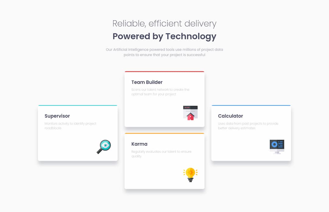 Frontend Mentor | Responsive Four Card Section using HTML and CSS Flexbox coding challenge solution