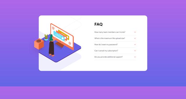 Frontend Mentor | Responsive FAQ accordion card using HTML, CSS and jQuery coding challenge solution