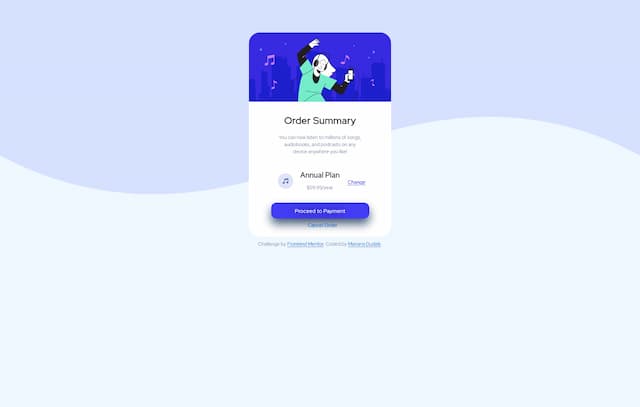 Frontend Mentor | Order summary card - HTML CSS coding challenge solution