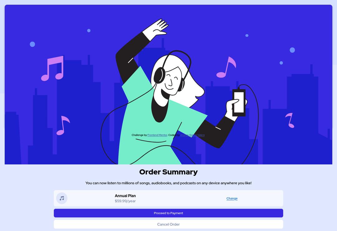 Frontend Mentor | Order-summary-component coding challenge solution