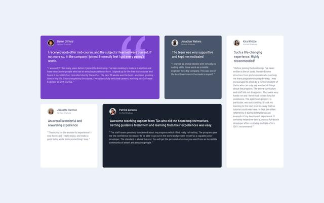 Frontend Mentor | CSS Grid with nested flexbox and media queries coding challenge solution