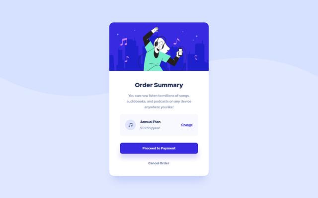Frontend Mentor | Order Summary Card with CSS FLexbox coding challenge solution