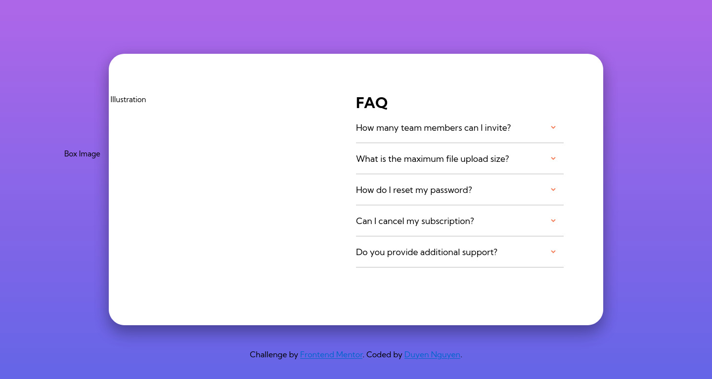 Frontend Mentor | FAQ accordion card using flexbox coding challenge ...