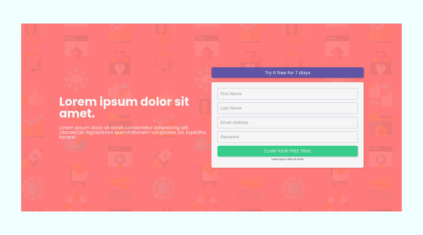 Frontend Mentor | Sign up form component using HTML,CSS, and JS coding challenge solution