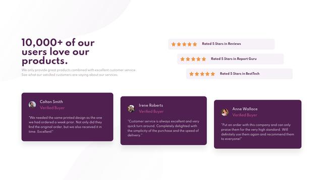 Frontend Mentor | social-proof-section-master Using CSS grid and Flex-box coding challenge solution
