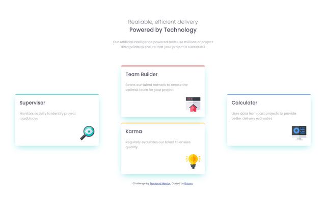 Frontend Mentor Responsive Four Card Feature Using Grid And Sass Scss