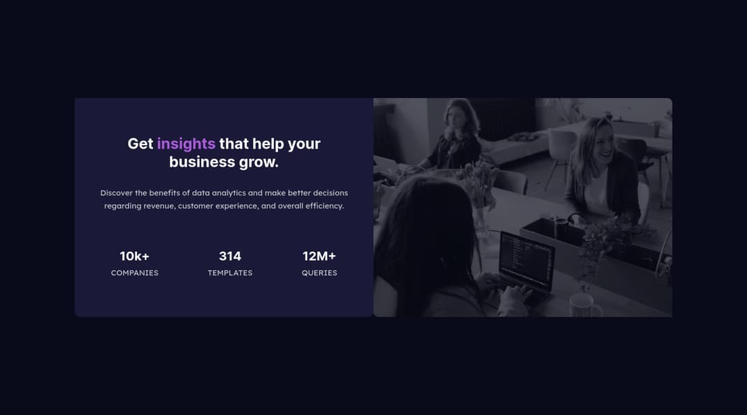 Frontend Mentor | Stats preview card component Using Flexbox and CSS Grid coding challenge solution