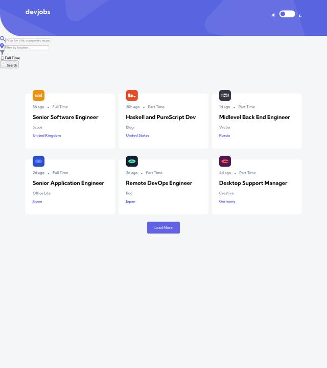 Frontend Mentor Devjobs App In React Coding Challenge Solution
