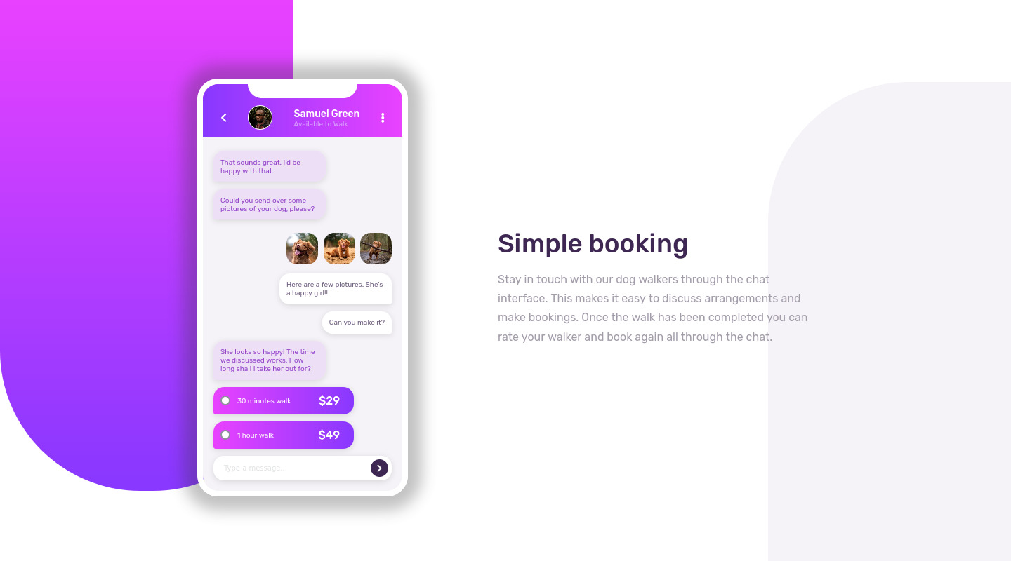 Frontend Mentor | Chat App Illustration using Flexbox coding challenge solution