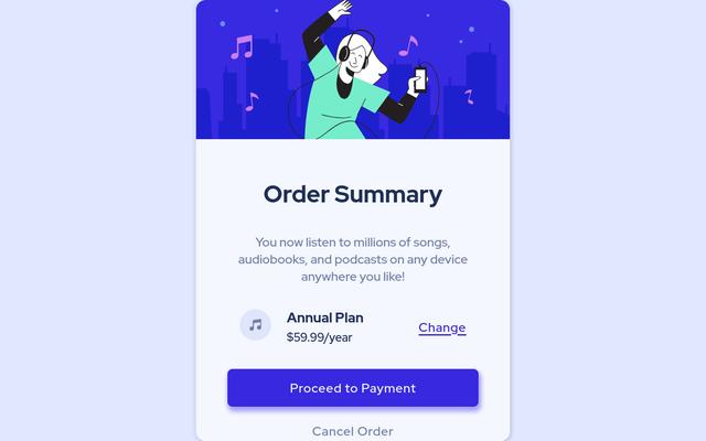 Frontend Mentor | Order card with flexbox coding challenge solution