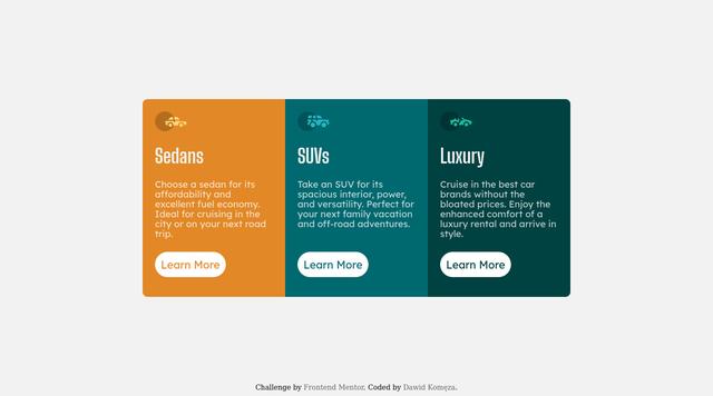 Frontend Mentor | Responsive Car Cards using HTML and CSS (flex) coding challenge solution