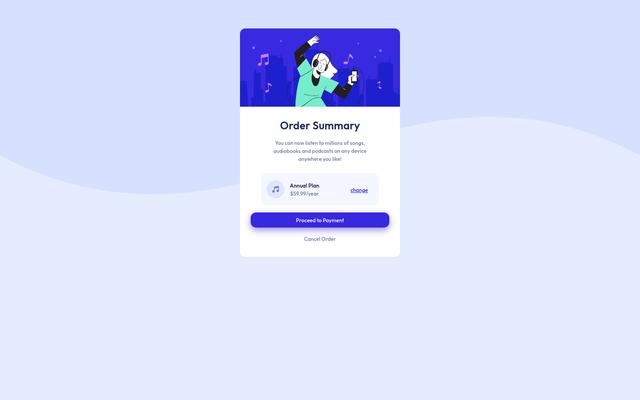 Frontend Mentor | Order Summary Card using HTML | Tailwind CSS coding challenge solution