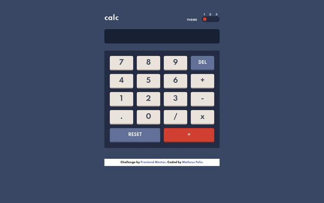 Frontend Mentor | Calculator app using tailwind css coding challenge solution