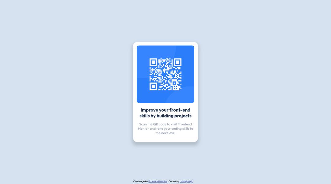 Frontend Mentor | QR Code Component Using HTML, CSS, and Flexbox coding challenge solution