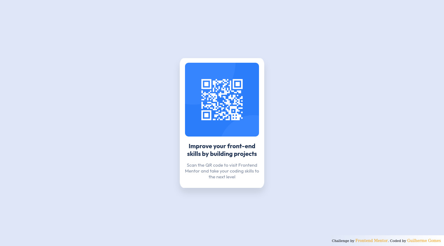 Frontend Mentor | QR Code Challenge - using position (had difficulties ...