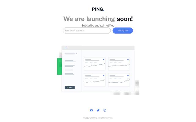 Frontend Mentor | Responsive Ping single column coming soon page using Bootstrap 5 coding ...