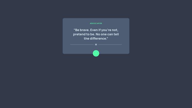 Frontend Mentor | Advice generator app with NextJS, TailwindCSS and React Query coding challenge ...