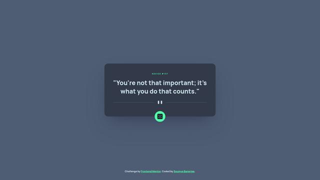 Frontend Mentor Advice Generator Using Html Css And Javascript