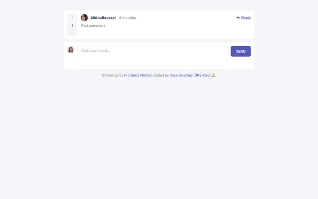 Frontend Mentor | Interactive comments section with React, Tailwind and NestJS coding challenge ...