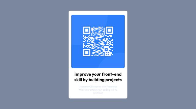 Frontend Mentor | QR Code Component using HTML, CSS coding challenge solution