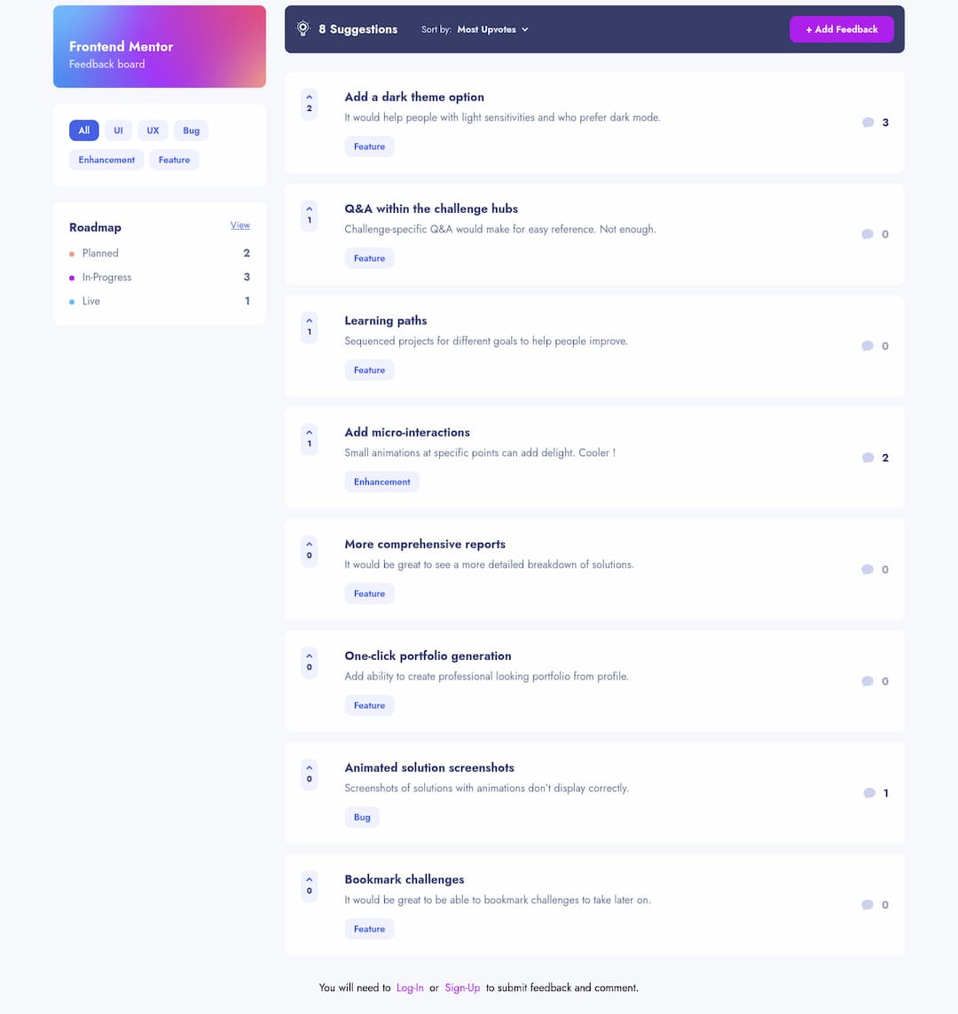 Frontend Mentor | TypeScript, NextJS, Storybook, TailwindCSS, Formik, SWR, Supabase coding ...