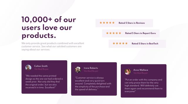 Frontend Mentor | Responsive Social proof section using css grid and flexbox coding challenge ...