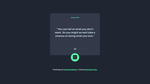 Frontend Mentor Responsive Advice Generator Using Vitejs And Reactjs Coding Challenge Solution