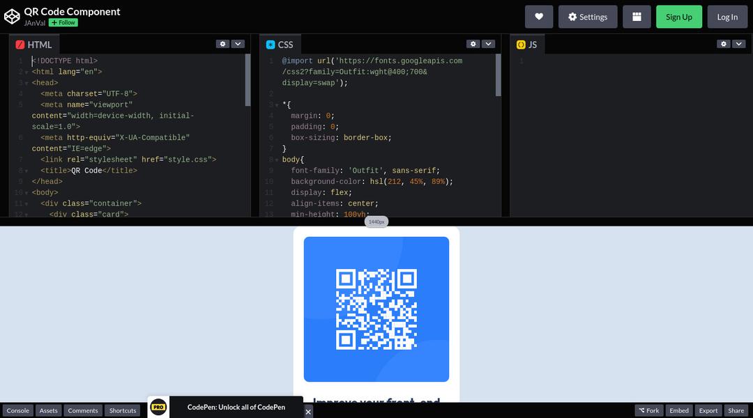 Frontend Mentor | QR Code Component using Flexbox coding challenge solution