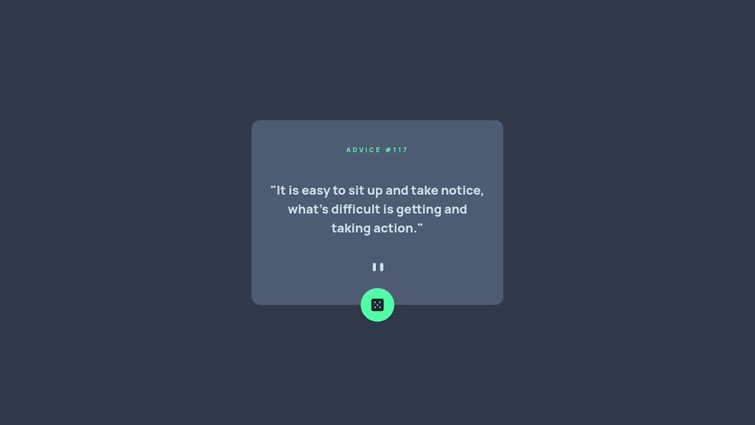 Frontend Mentor | Advice Generator App using Vanilla JavaScript coding challenge solution