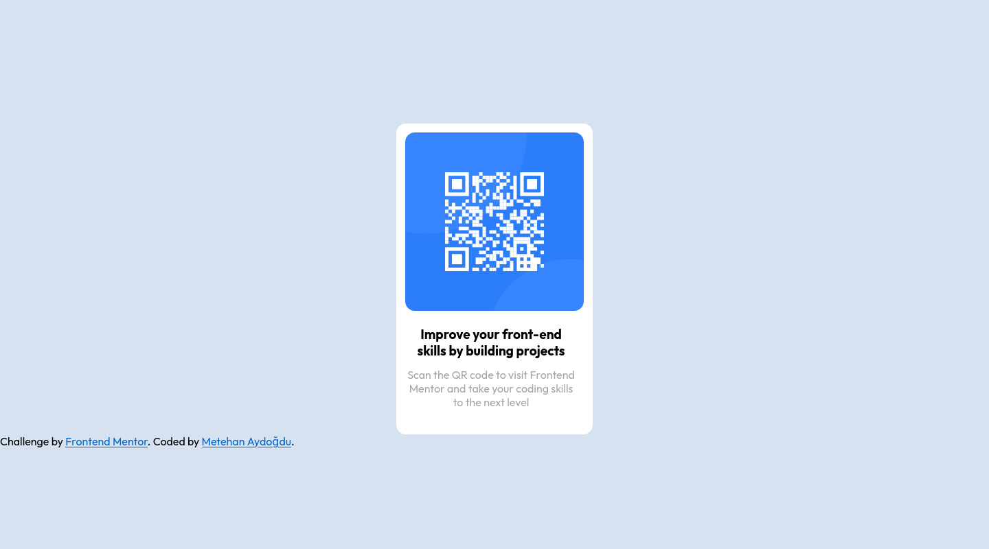 Frontend Mentor | My QR Code Solution coding challenge solution