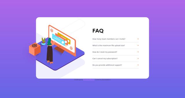Frontend Mentor | HTML, CSS & JS Faq accordion card coding challenge solution