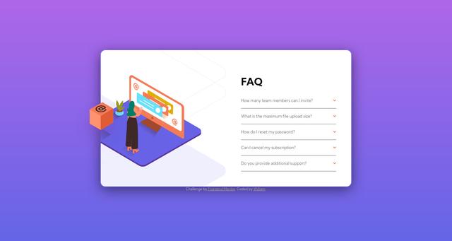 Frontend Mentor | FAQ accordion card challenge hub using HTML CSS coding challenge solution