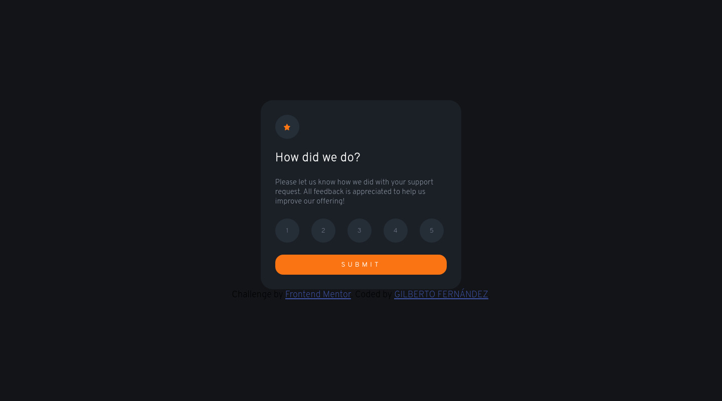 Frontend Mentor | Interactive Rating Component with HTML, CSS and ...