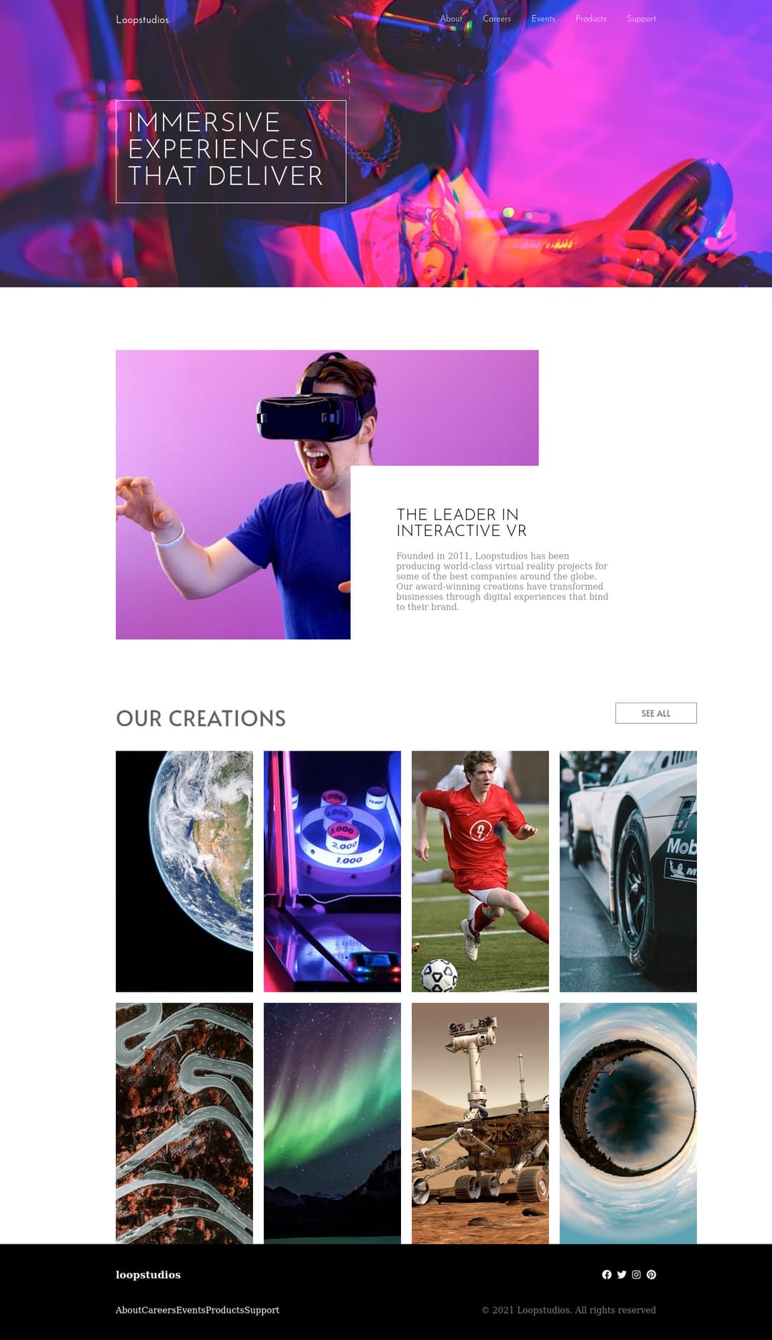 Frontend Mentor | Loopstudios Landing Page using HTML CSS and Javascript coding challenge solution